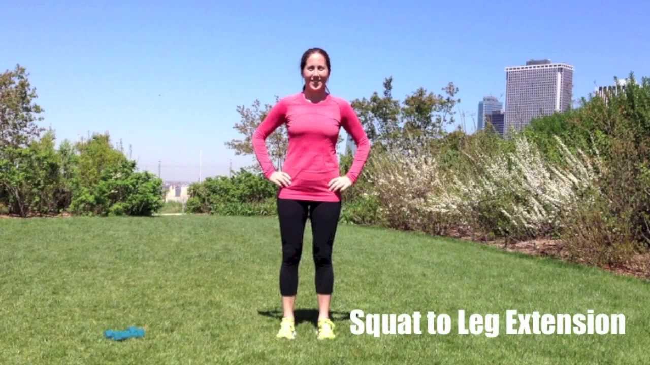 Exercises for Runners: Squat to Leg Extension - YouTube