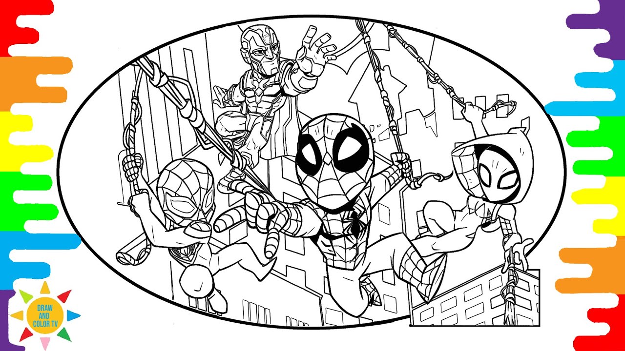 SPIDEY TEAM Coloring Pages | Marvel's Spidey and His Amazing Friends ...
