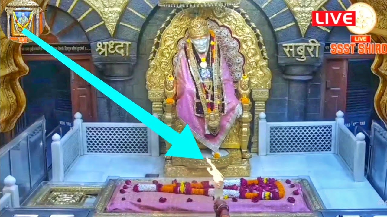 Sai Baba Aarti | Sai Evening Aarti Darshan💖 | Shirdi live🔴 | Saibaba ...