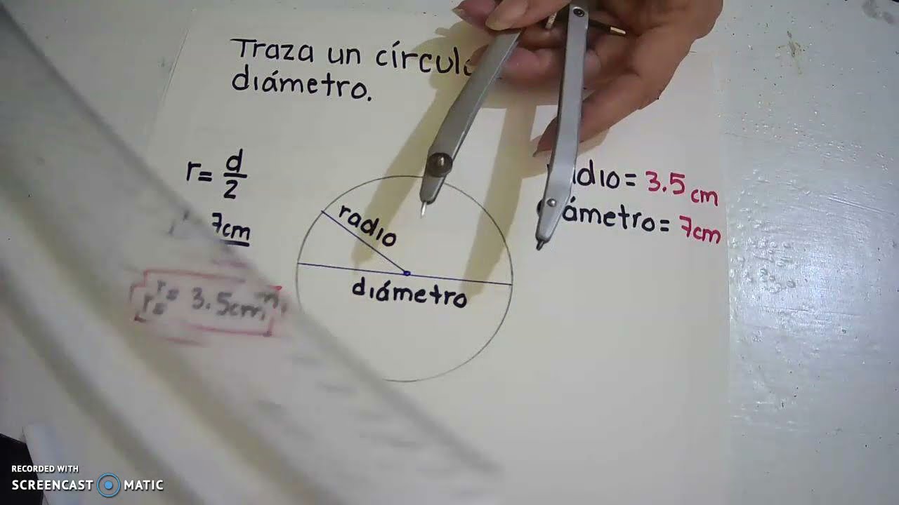 Cómo trazar un circulo con regla y compás. How to draw a circle with a ...