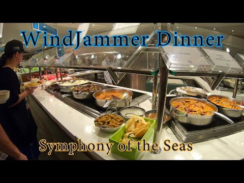 [4K] Dinner at the Windjammer Restaurant Symphony of the Seas Royal ...