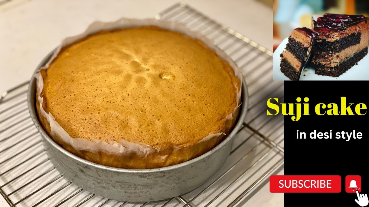 Suji Cake recipe || न ओवन न एग कढ़ाई में बनाये सूजी का स्पोंजी केक टूटी ...