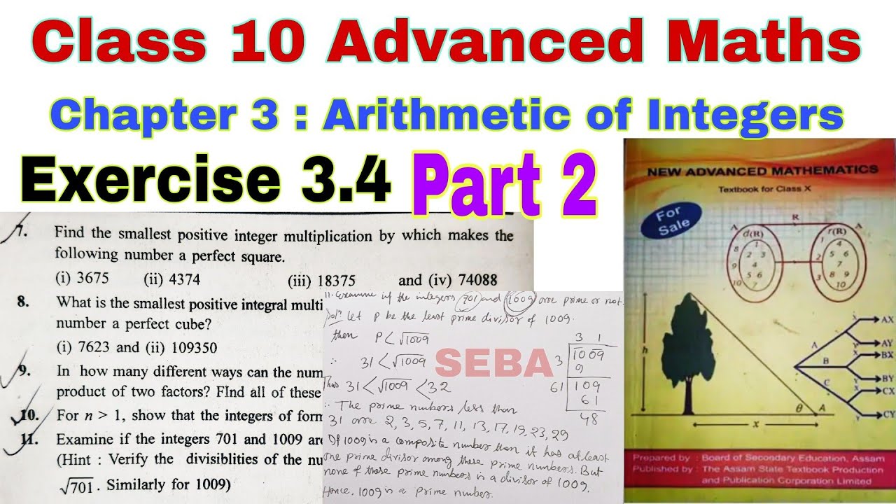 Class 10 Advanced Maths Exercise 3.4 | Fundamental Theorem of ...