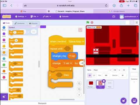 How to make geometry dash in scratch e1:the basics - YouTube