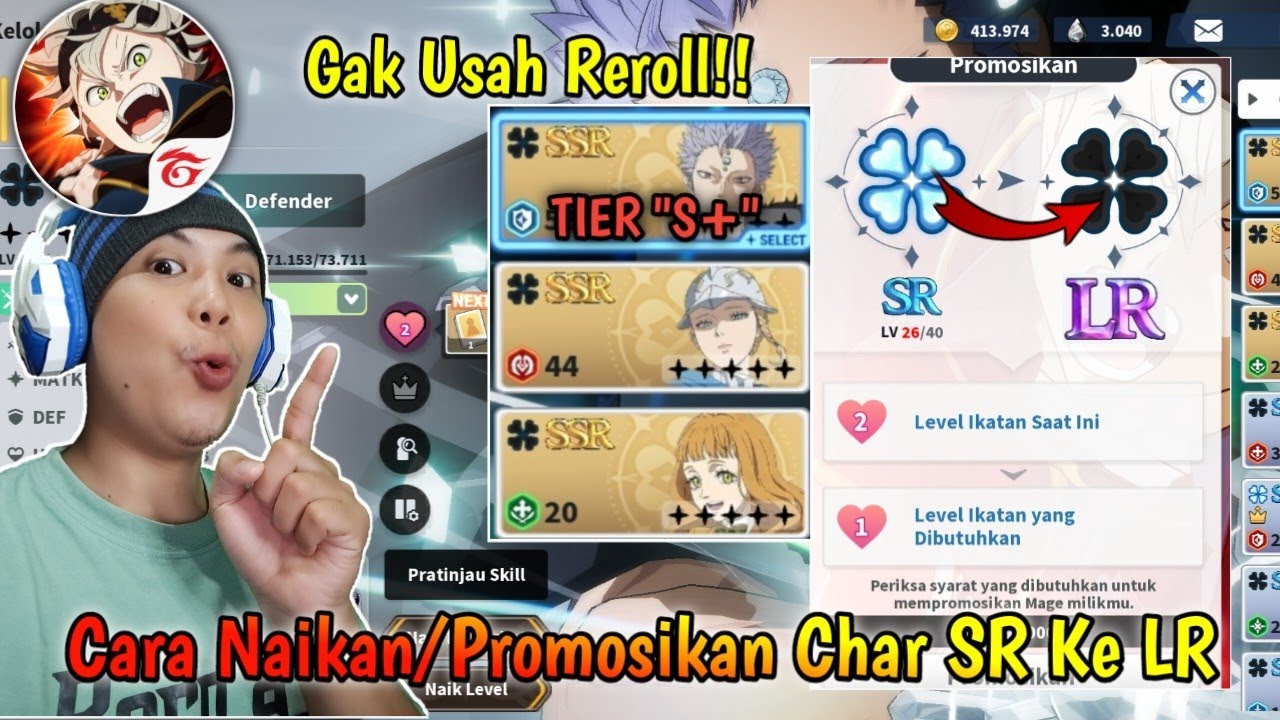 F2p Gak Usah Reroll | Cara Promosikan Char Tingkat SSR ke UR/LR - Black Cover M Game - YouTube