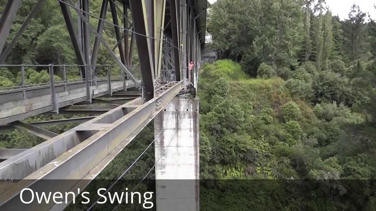Mohaka Bridge Swing, Happy 2014! - YouTube