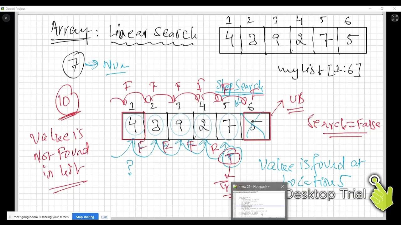 Linear Search Array Paper 2 CS 9618 A Level - YouTube