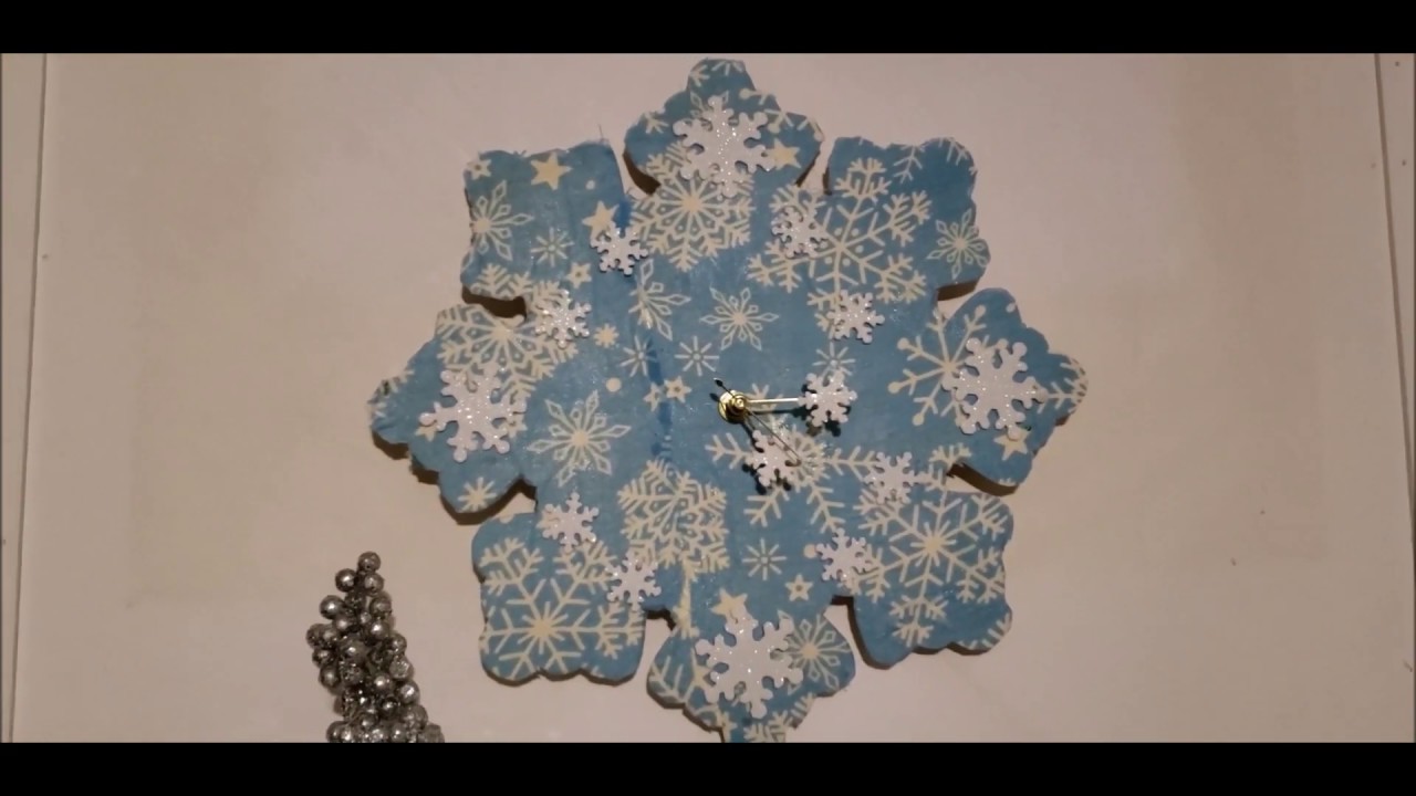 Dollar Tree Snowflake Clock DIY - YouTube