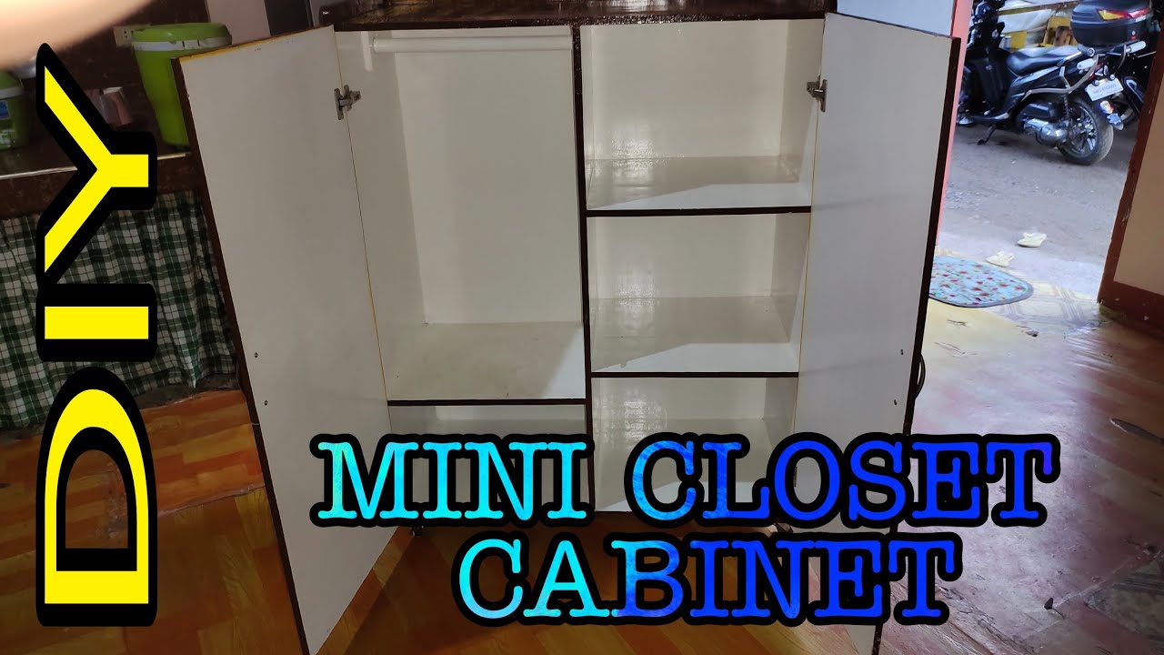 Part 2 - DIY MINI CLOSET CABINET - YouTube
