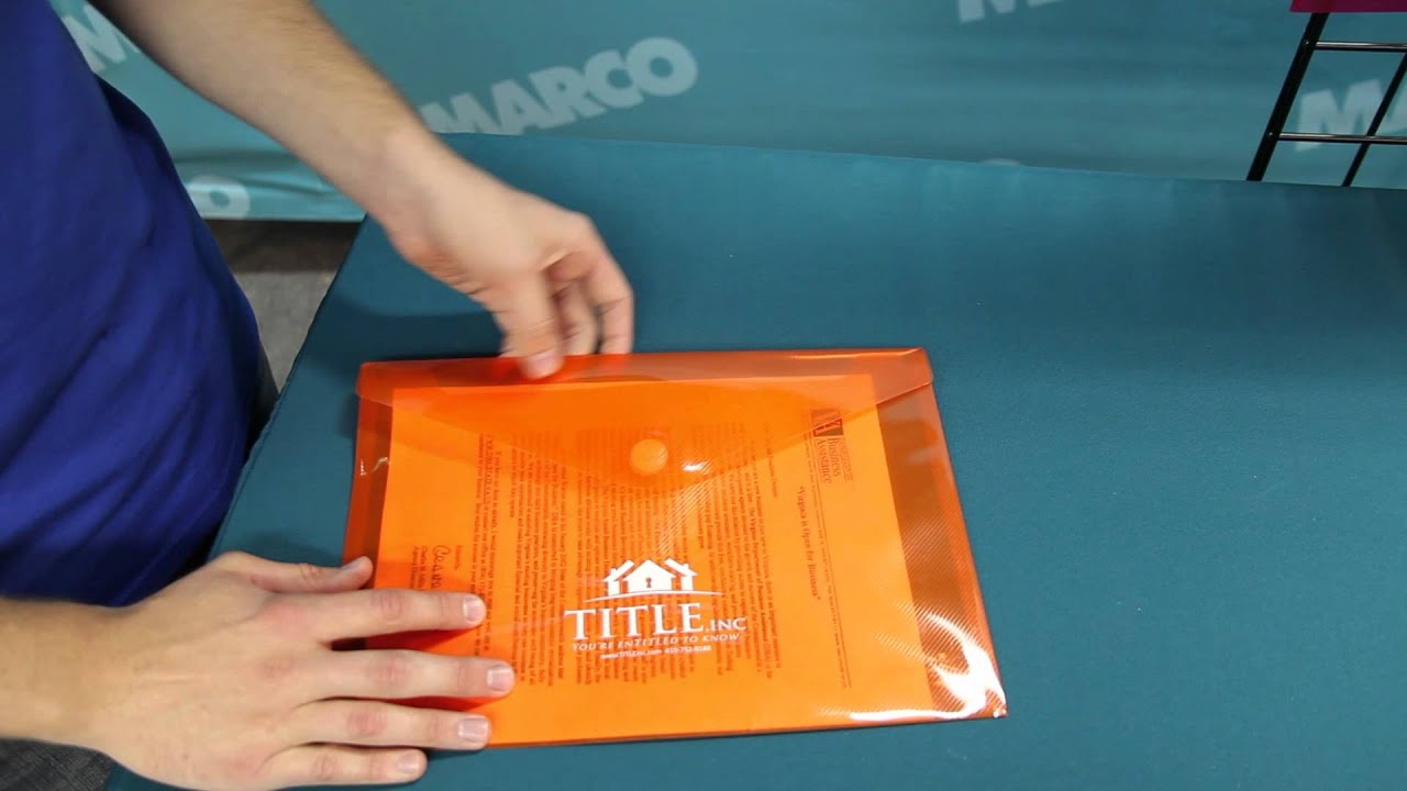Velcro® Closure Translucent Vinyl Portfolios - MARCO - YouTube