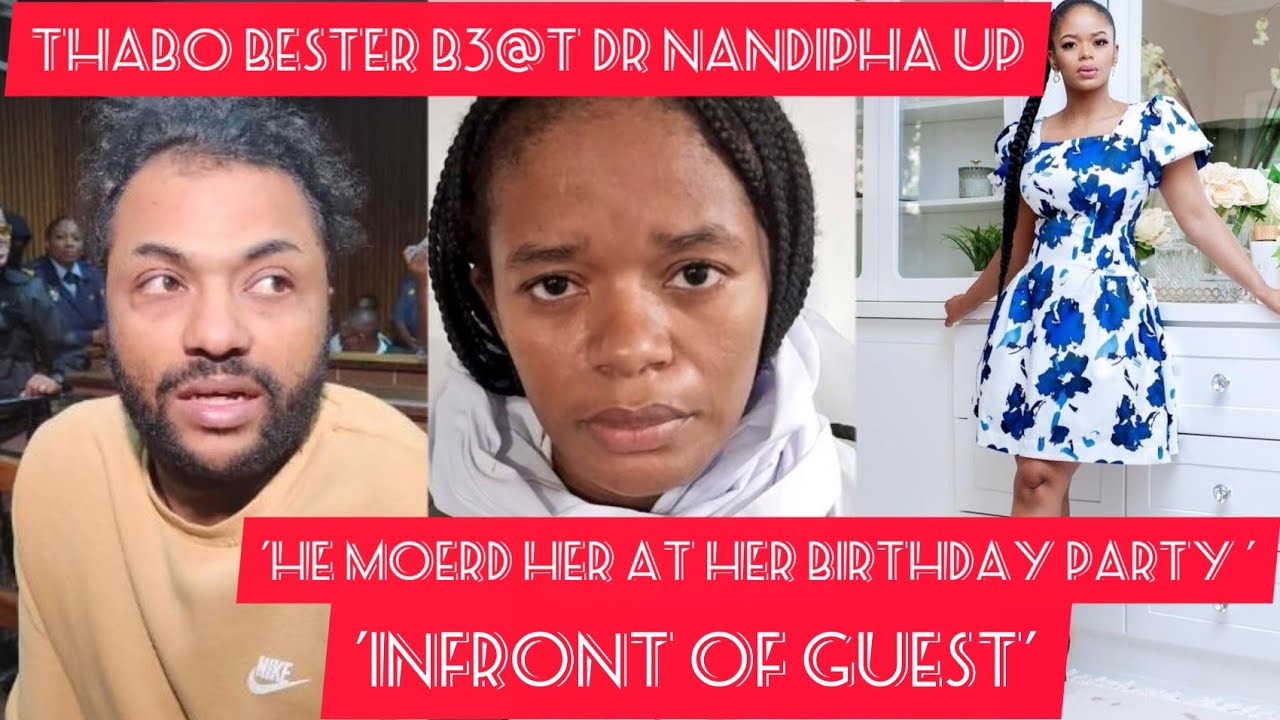 Thabo Bester Moerd Dr Nandipha at her 34th birthday party in front of ...