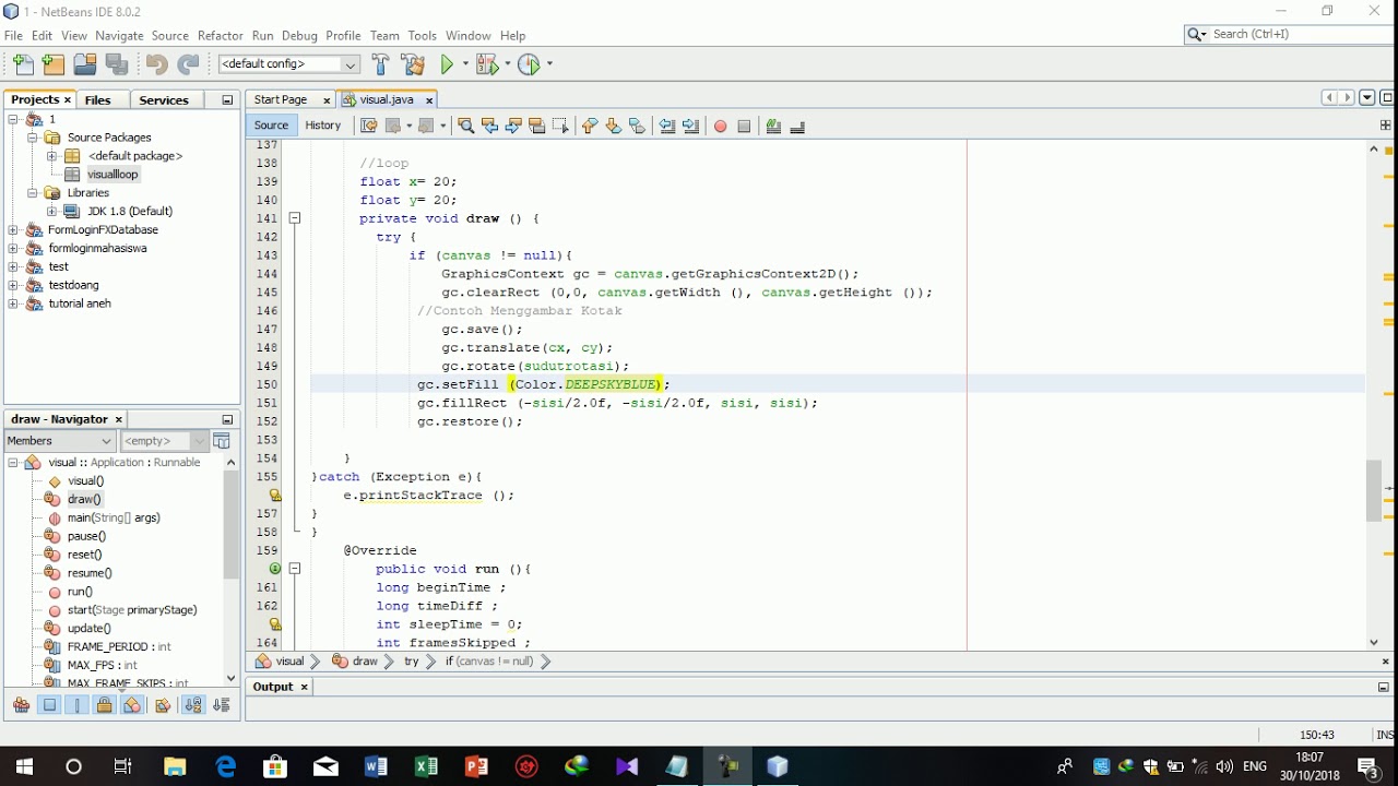 Program animasi yang di control oleh keyboard - YouTube