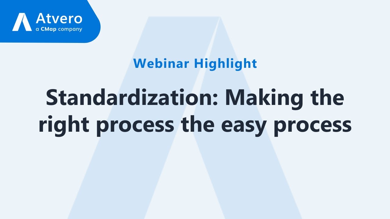 Standardization: Making the right process the easy process - YouTube
