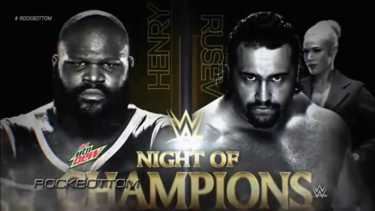 WWE' Night of Champions 2014 Mark Henry vs Rusev Match Card ᴴᴰ - YouTube