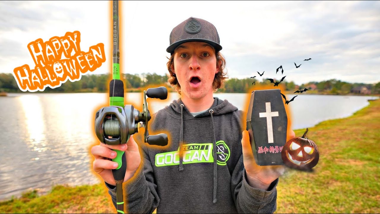 Fishing With ONLY Halloween Lures For 24 HOURS (Creepy Lures) - YouTube
