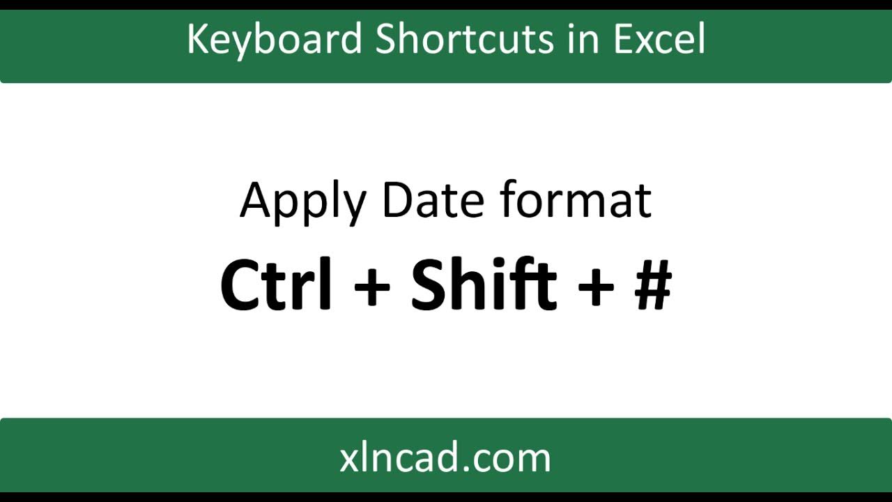 Excel Shortcut To Apply Date Format YouTube excel-shortcut-to-apply-date-format-youtube