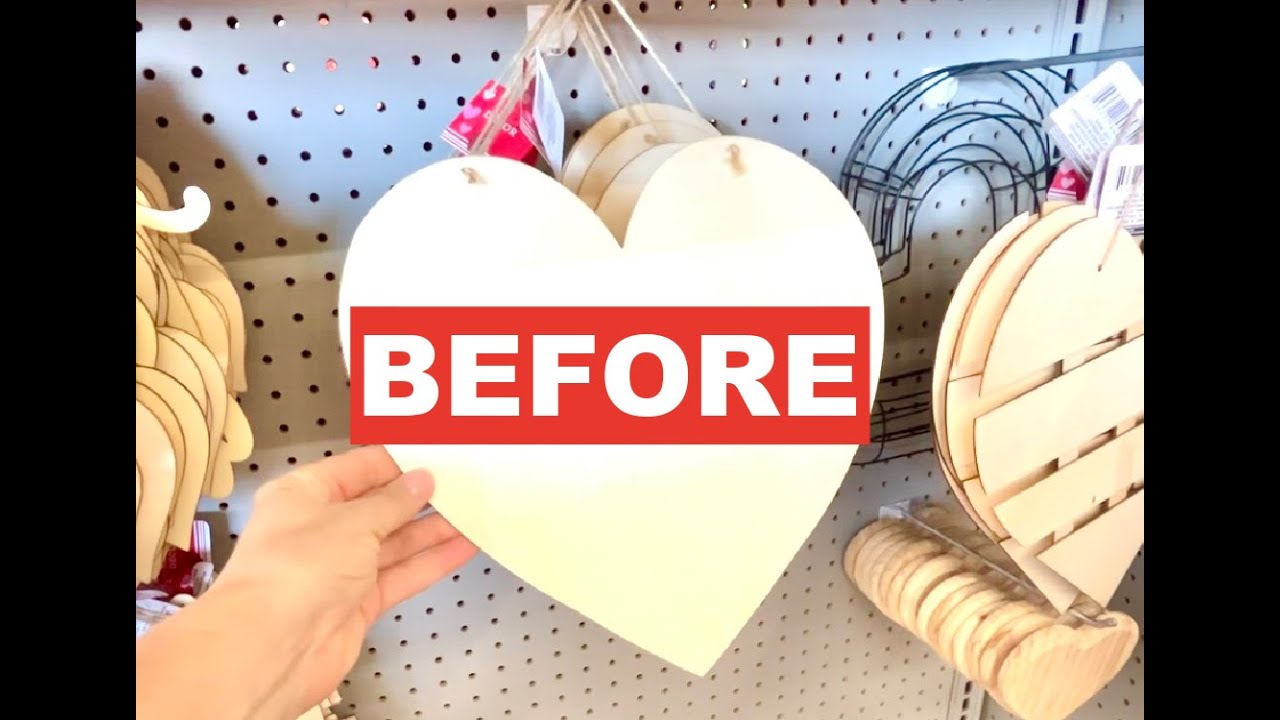 Dollar Tree heart turns into this... - YouTube