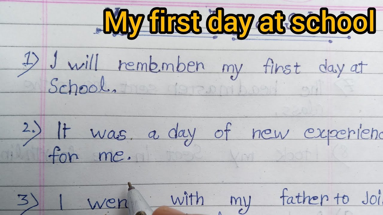 essay on my first day at school||ten line essay on my first day at ...
