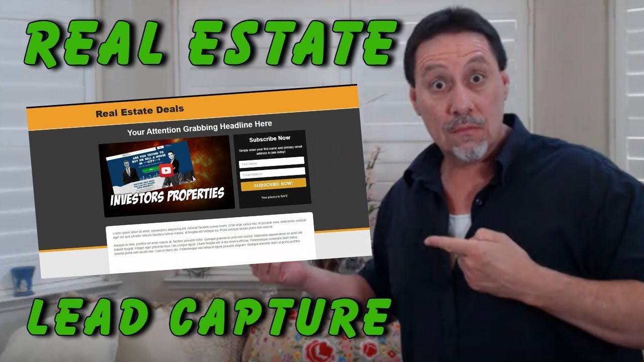 How To Setup Real Estate Lead Capture Pages and Opt in Pages - YouTube