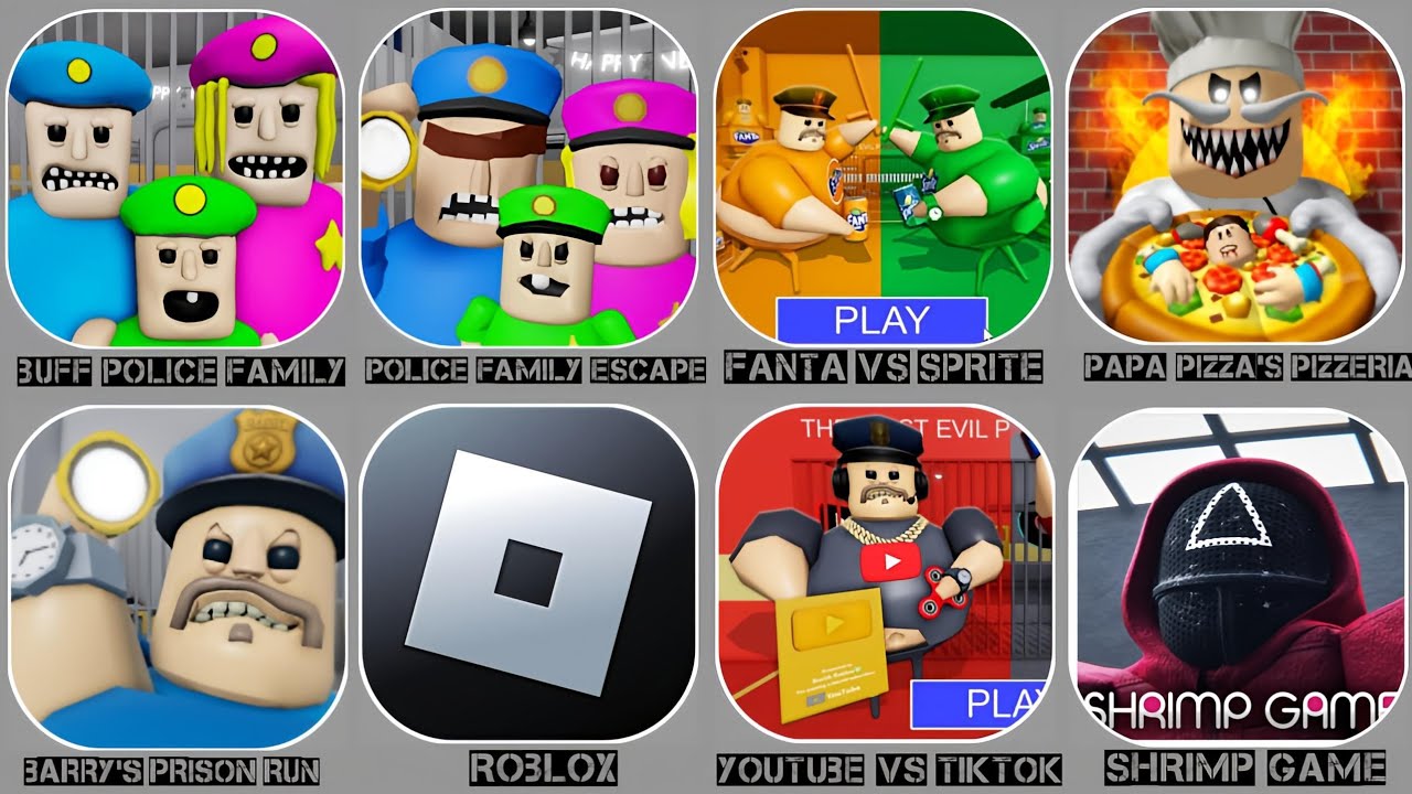 Buff Police Family,Police Family,Fanta Vs Sprite,Papa Pizza's,Barry's ...