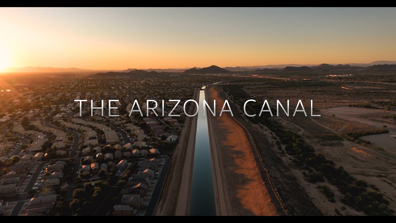 Sunset on the Arizona Canal | Drone Footage in Scottsdale, Arizona ...