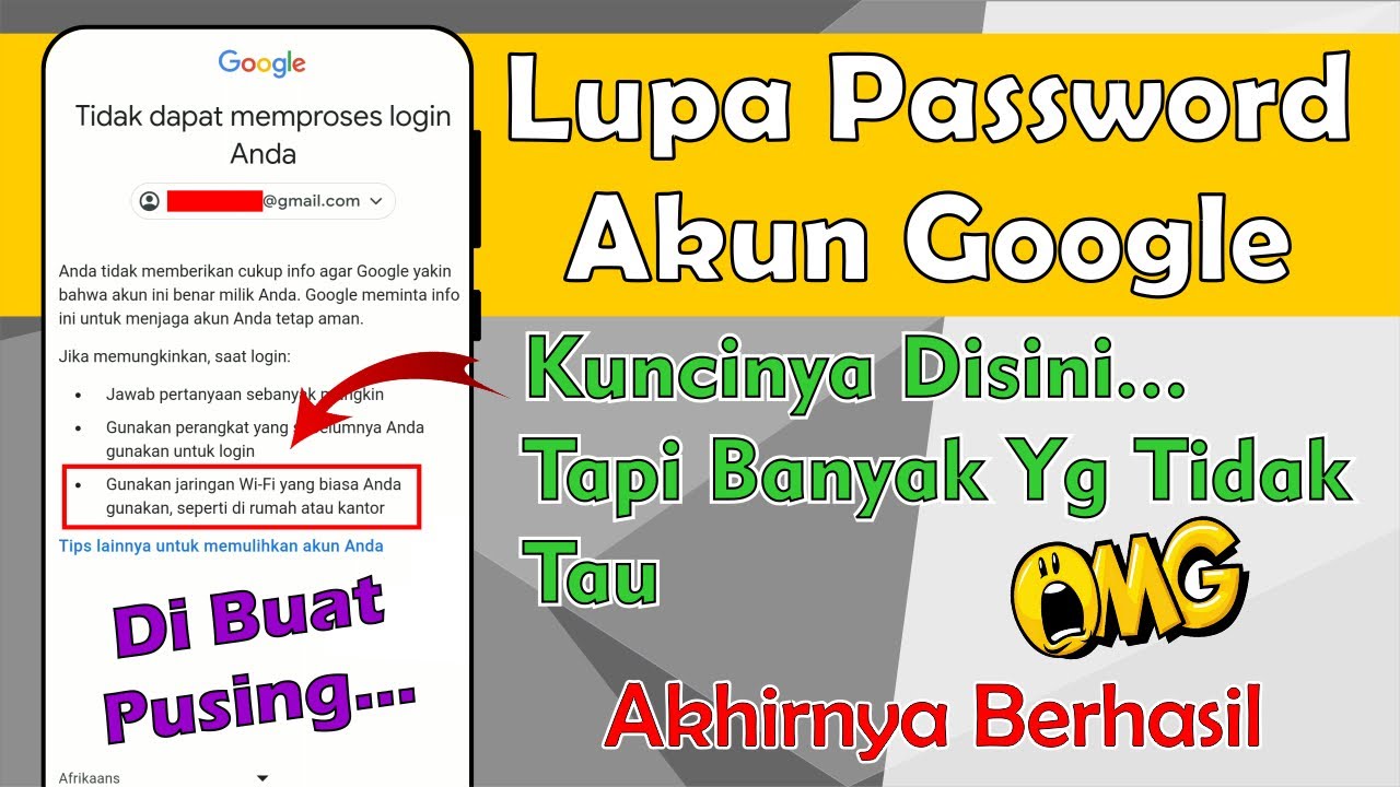 Cara Memulihkan Akun Google Lupa Kata Sandi HP Hilang - YouTube