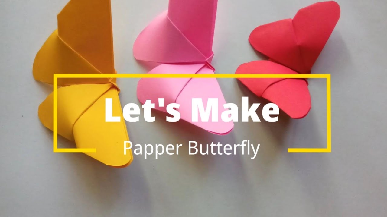 Papper Butterfly/How to make Papper Butterfly easy/Butterfly/Origami ...