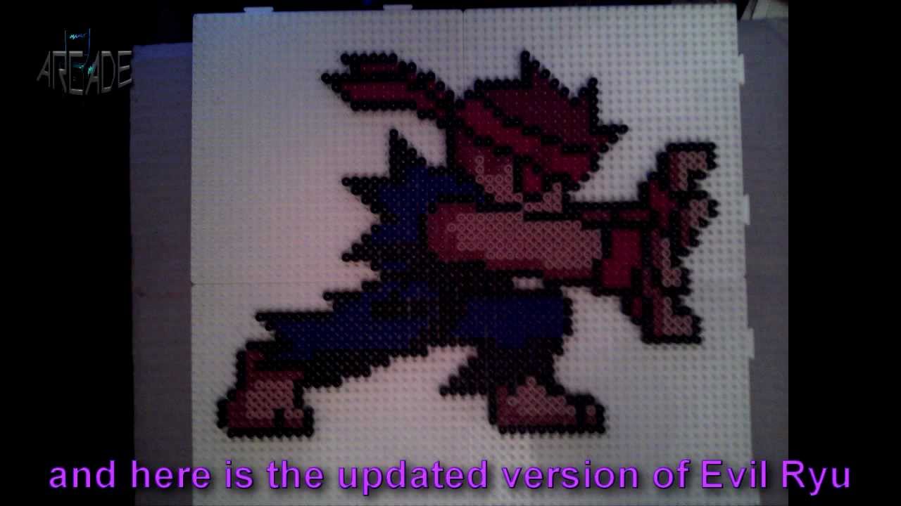 Street Fighter - Evil Ryu Bead Sprite Art (Updated) - YouTube
