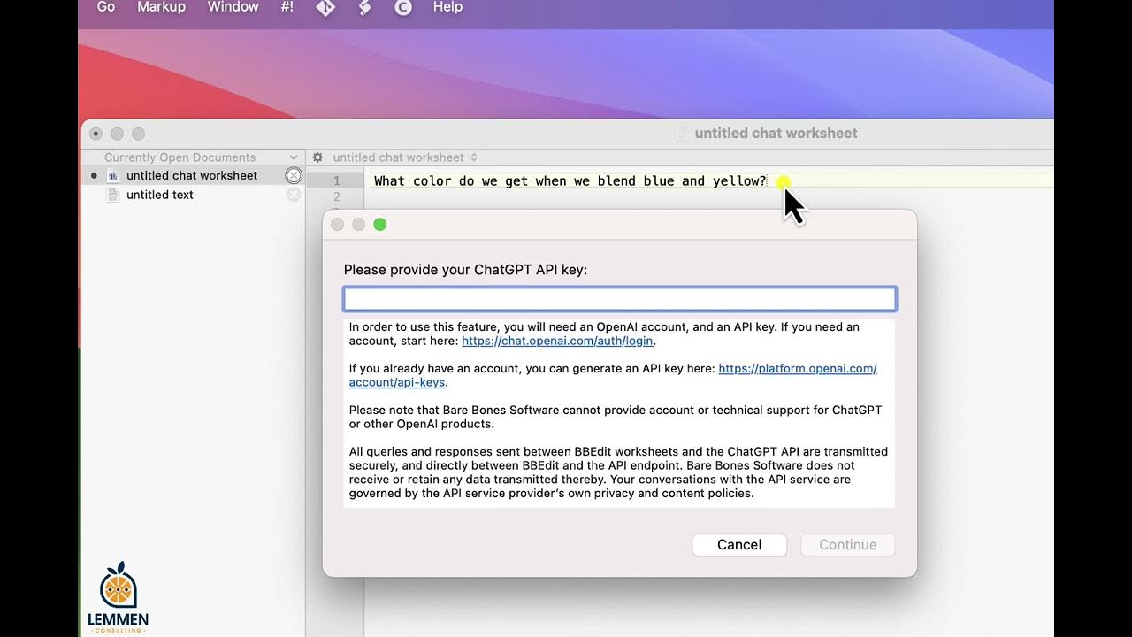 How to use the new ChatGPT function in BBedit 15 - YouTube