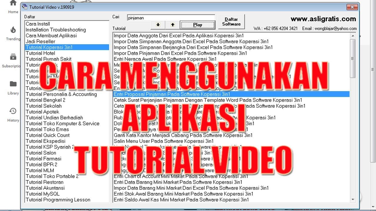 CARA MENGGUNAKAN APLIKASI TUTORIAL VIDEO - YouTube