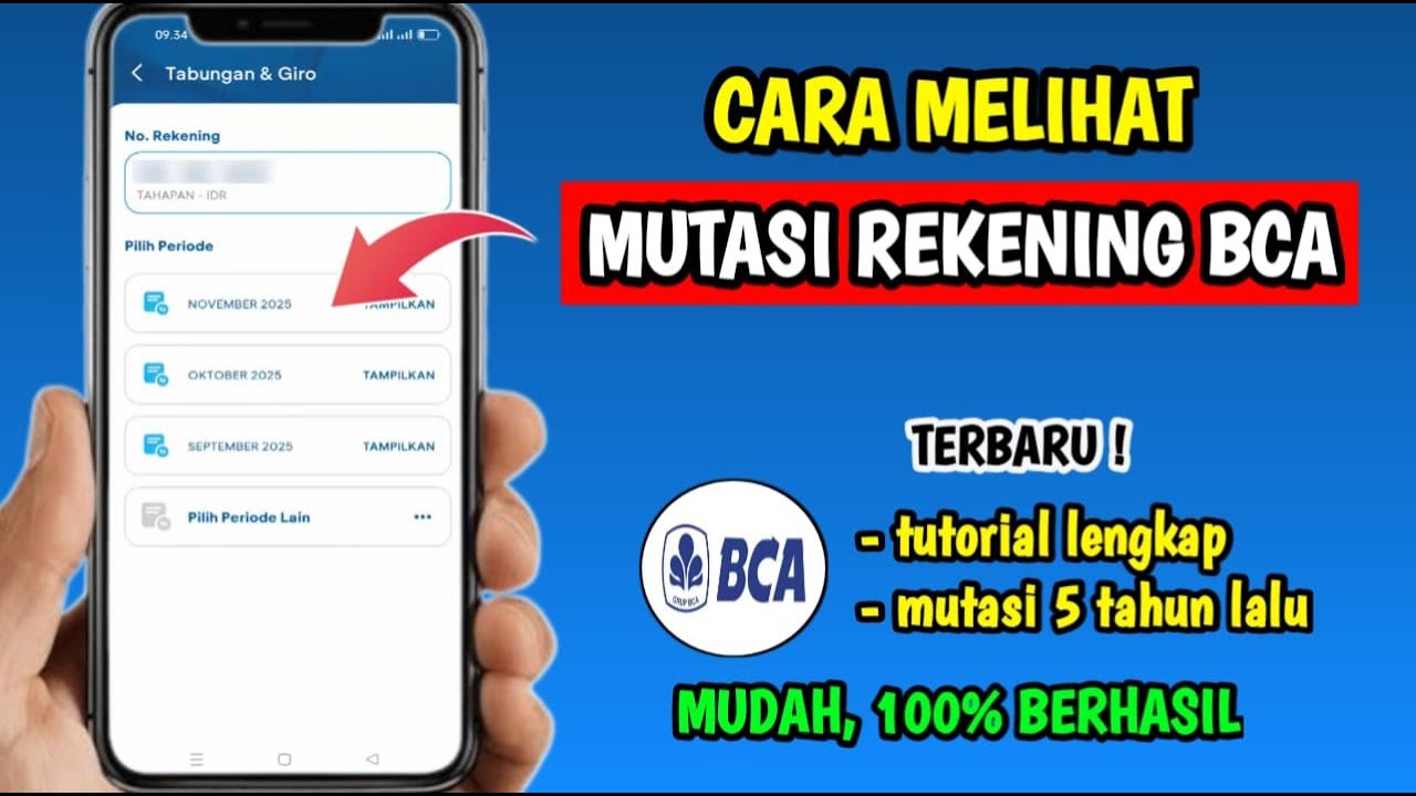 Cara Mutasi Rekening BCA | Cara Cek Mutasi BCA - YouTube