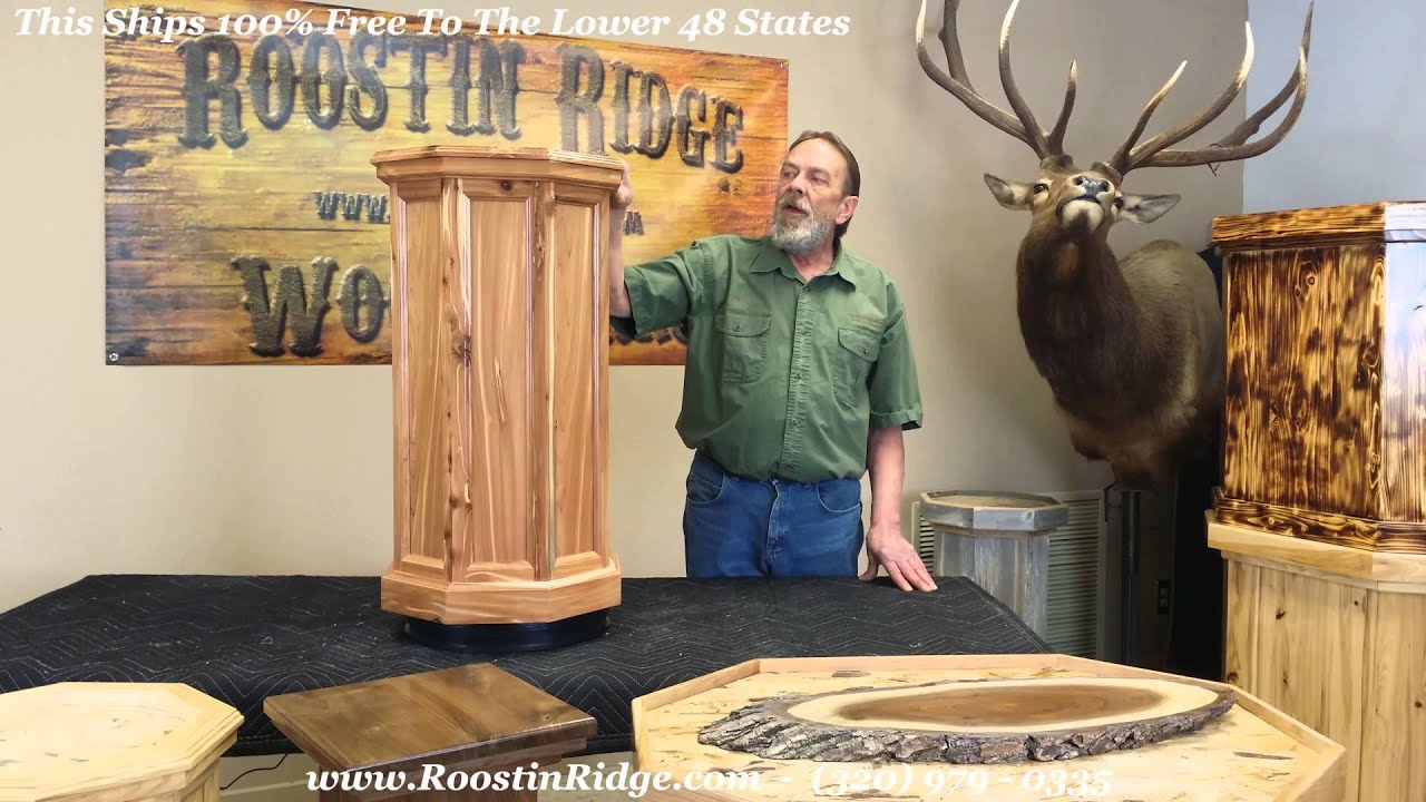 Real Wood Aromatic Cedar Flat Panel Taxidermy Pedestal Base by Roostin ...