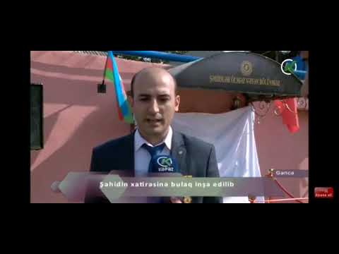 Gəncədə döyüş yoldaşı Mayor Rəşad   Budaqovun xatirəsinə bulaqın açılışı