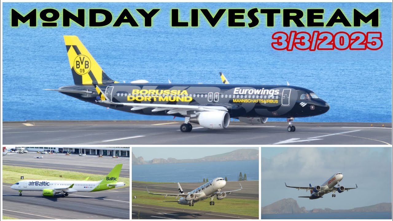 WIND GUSTY LIVE MADEIRA CR7 AIRPORT / LPMA - YouTube