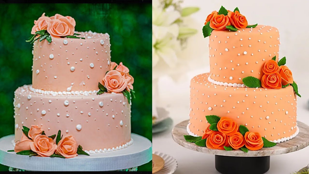 How To Make Step Cake || 2 Tear Cake Kaise Banaye || Easy Cake Design ...