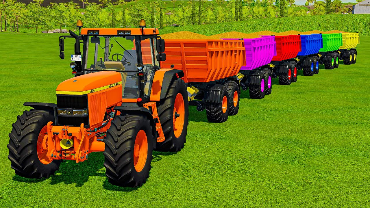 HARVESTING NEW CARROTS WITH JOHN DEERE COLORED TRACTORS & HARVESTERS ...