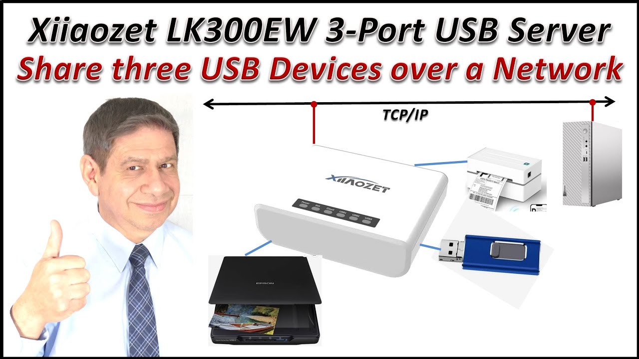 XiiAOZET LK300EW 3-port USB Network Server Review - YouTube