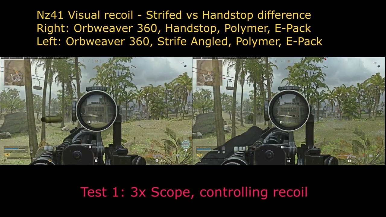 Visual Recoil test: Handstop vs Strife Angled on Meta NZ-41 - YouTube