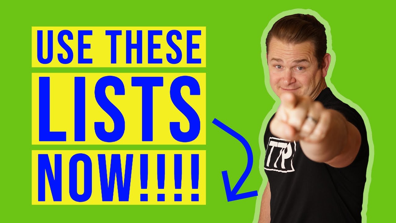 Use These Lists Now!!!! - YouTube