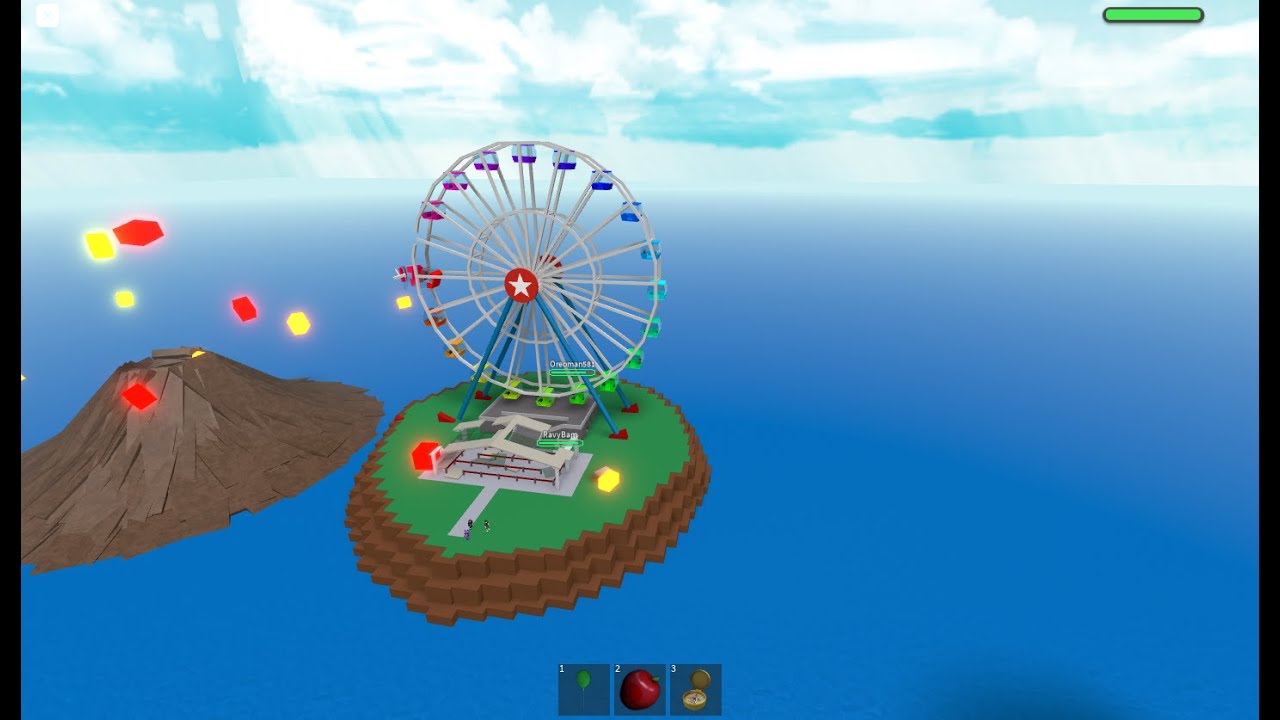 A volcano distroyed a ferris wheel in Roblox - YouTube