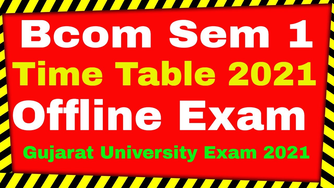 Bcom Sem 1 Time table 2021 | Fybcom sem 1 Time table 2021 declared ...