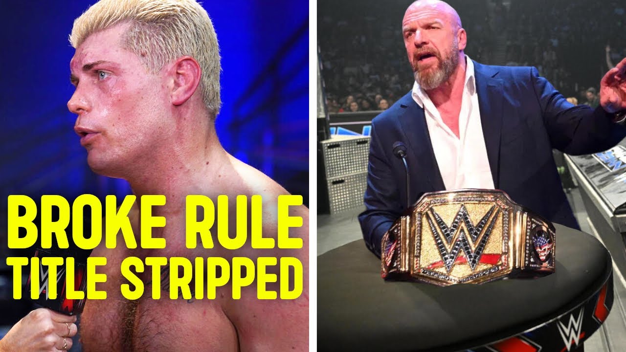 Triple H Strips Cody Rhodes Of WWE Title After Cody Breaks Shocking ...