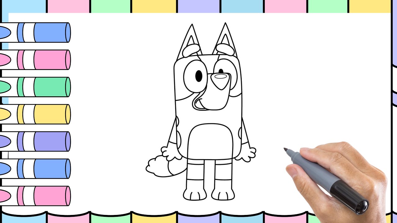 Bluey da Colorare! Come Colorare Bluey! Disegni da Colorare ! # ...