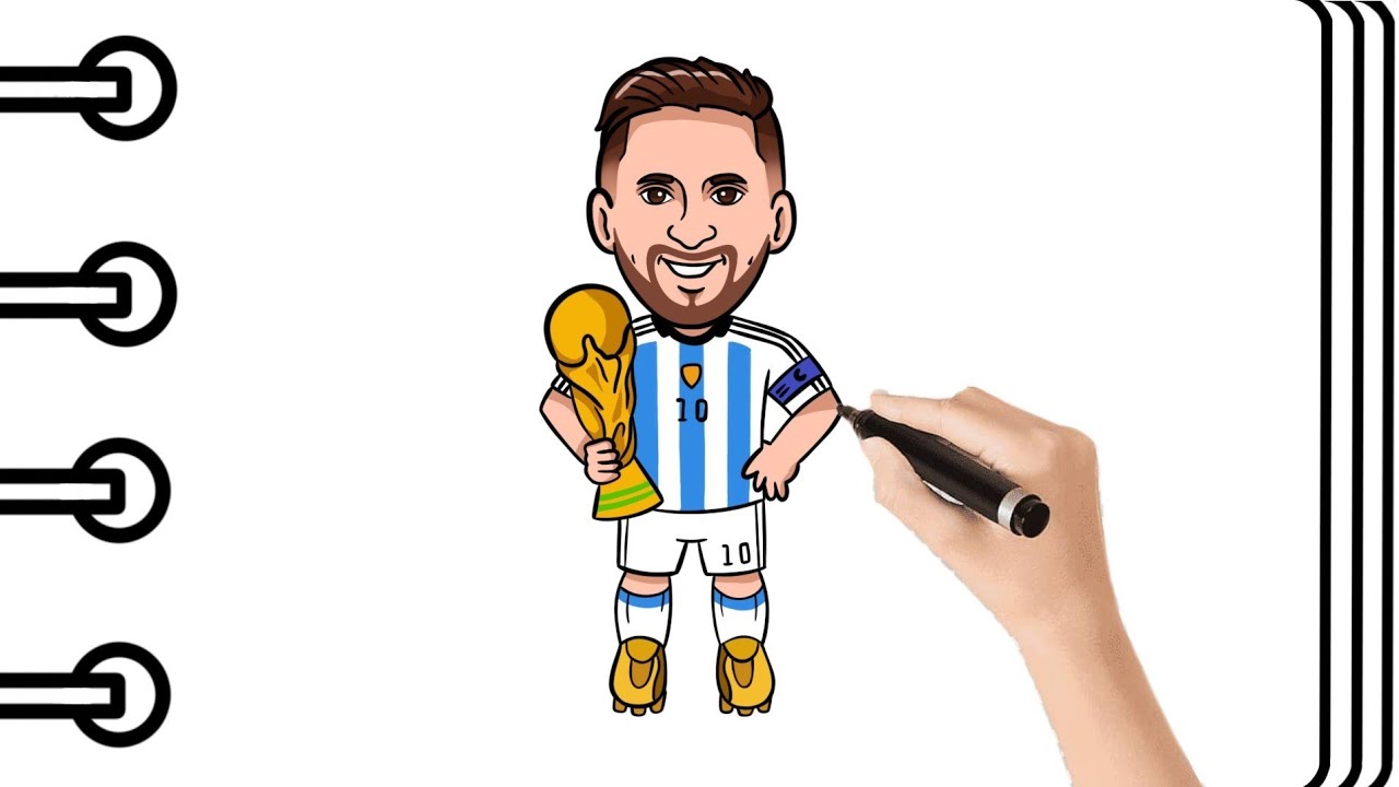 Como Dibujar a LIONEL MESSI KAWAII Paso a Paso | Mapi Art TV - YouTube