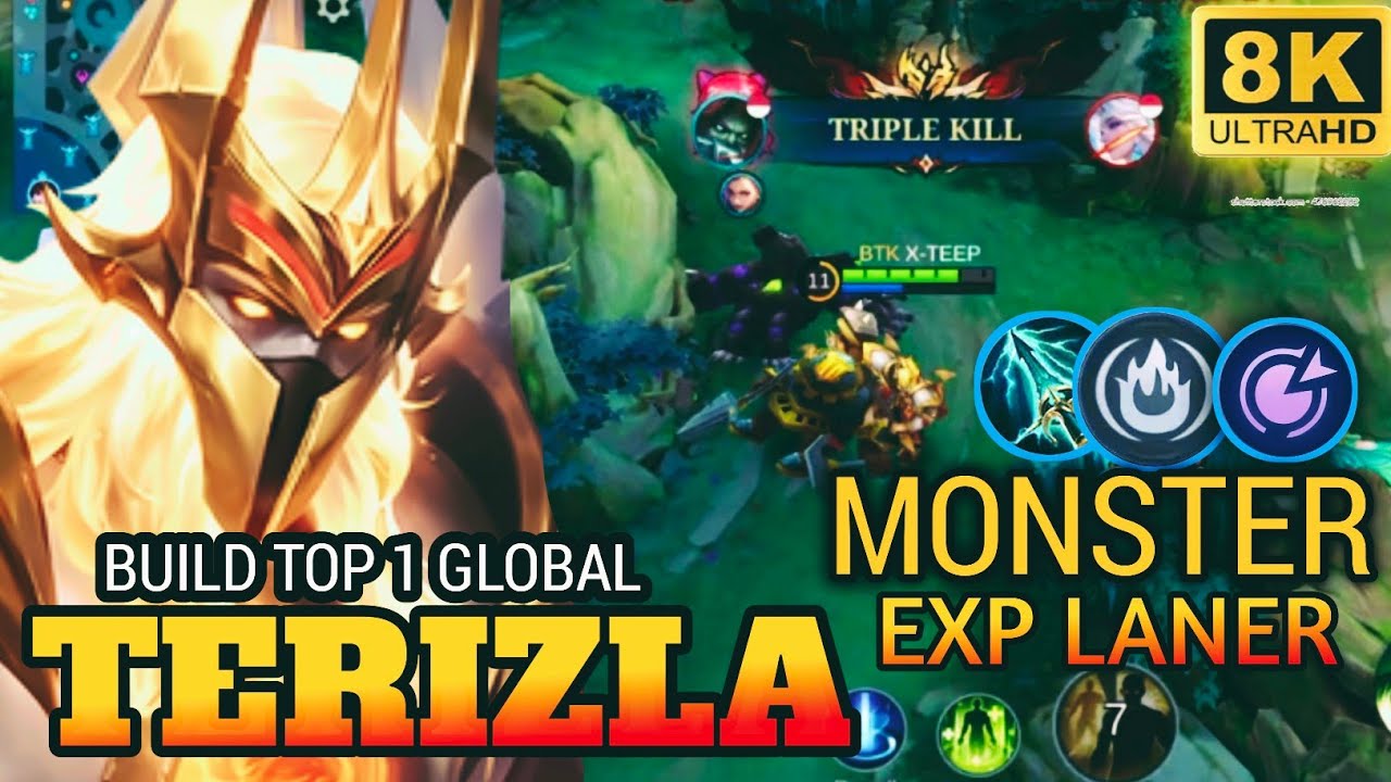 11 KILLS MVP PLAY!! | TERIZLA MONSTER EXP LANE | BUILD TOP 1 GLOBAL ...