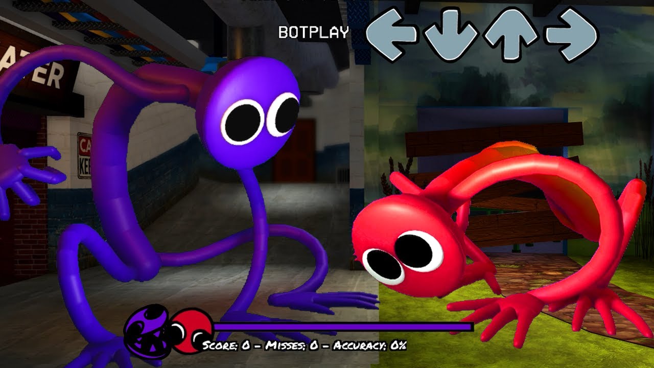 Rainbow Friends | FNF mod - Roblox Ourple VS Red | Friday Night Funkin ...