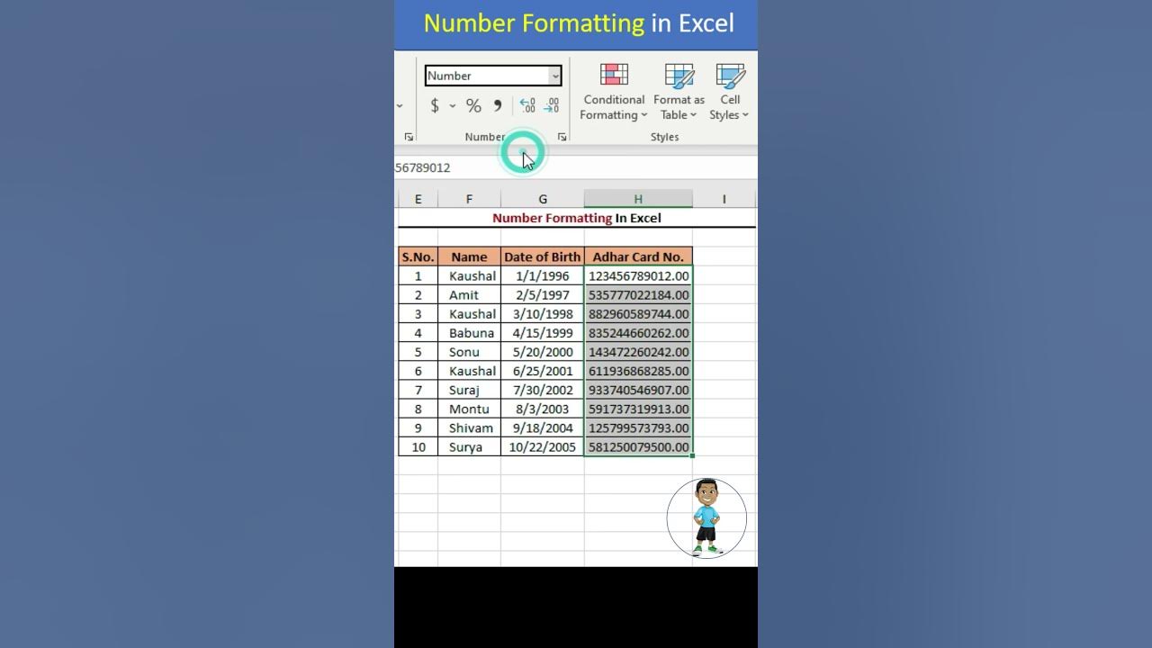 Number Formatting in Excel1 #exceltutorial #exceltips #excel #msexcel #microsoftexcel #developer ...