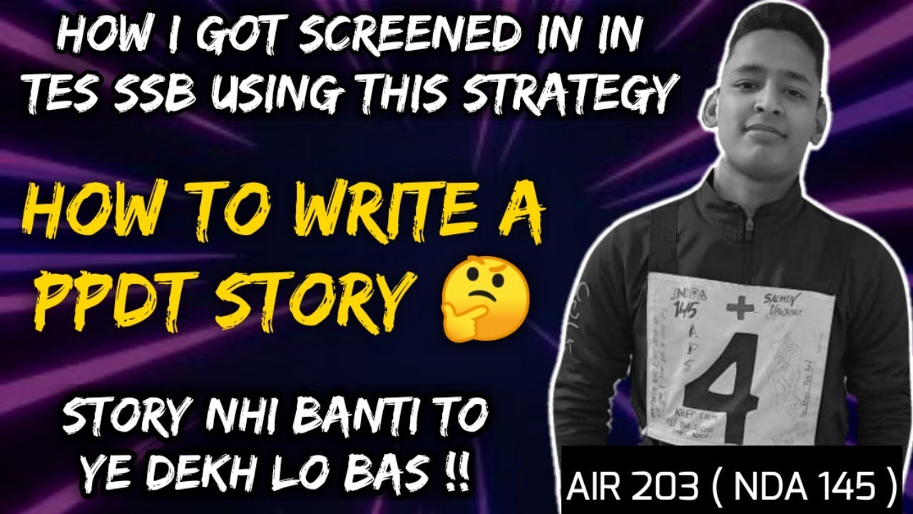 How to write a PPDT story in ssb 🤔|| Tips by Recommended candidate ...