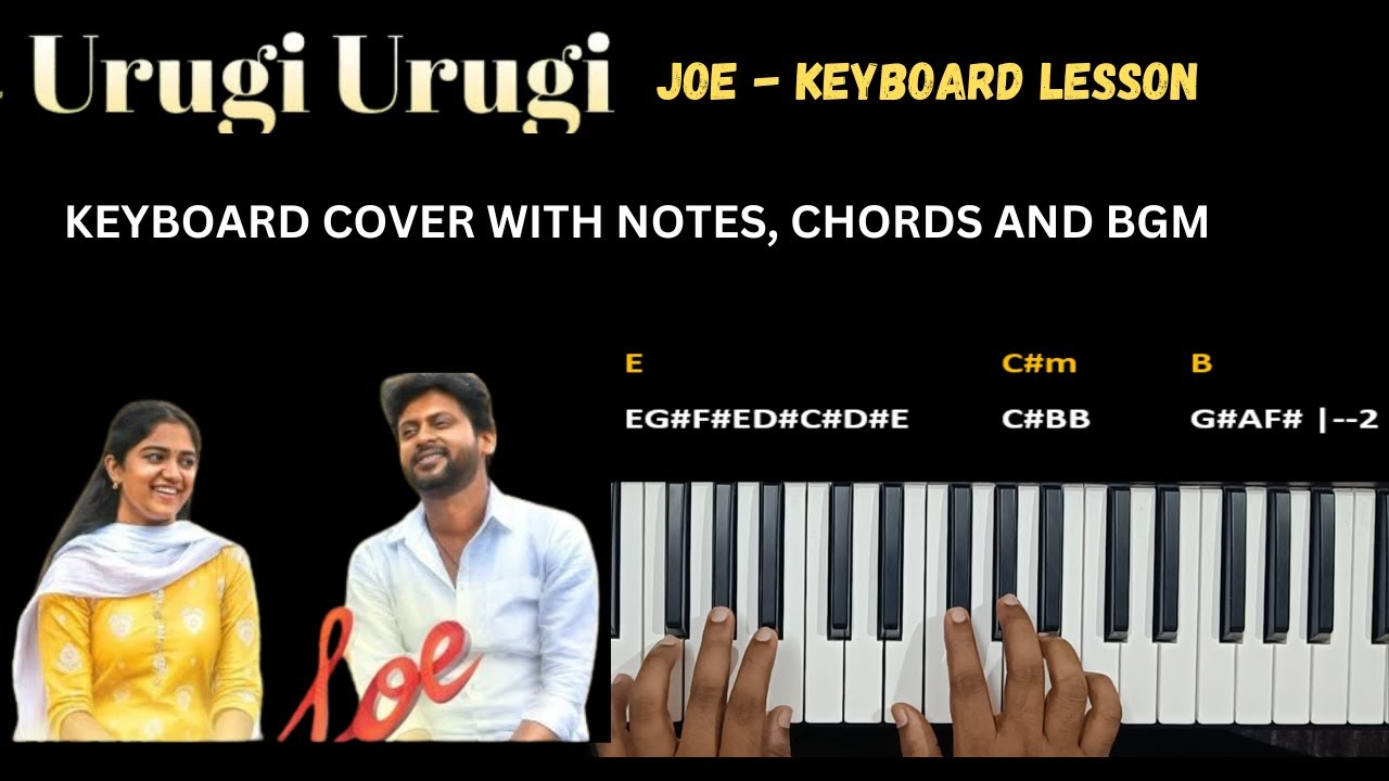 உருகி உருகி போனதடி | Urugi Urugi - Piano cover with Notes, Chords & BGM ...