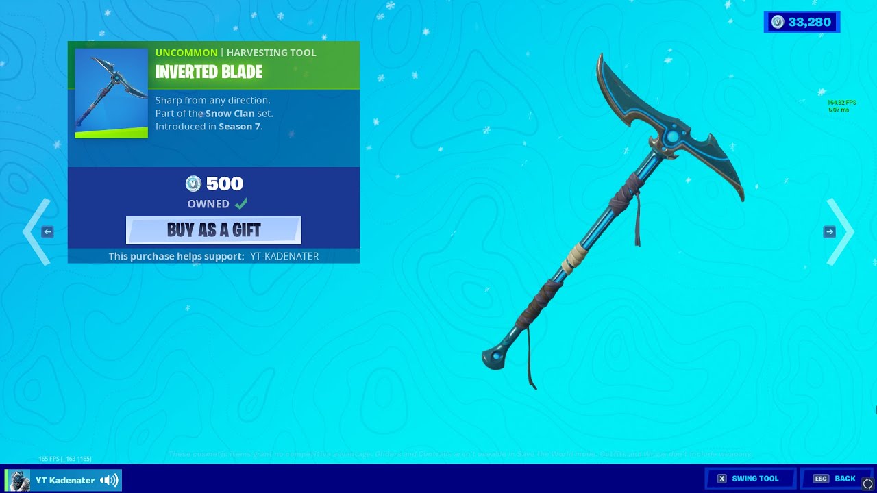 Fortnite inverted blade pickaxe review( should you buy it) - YouTube